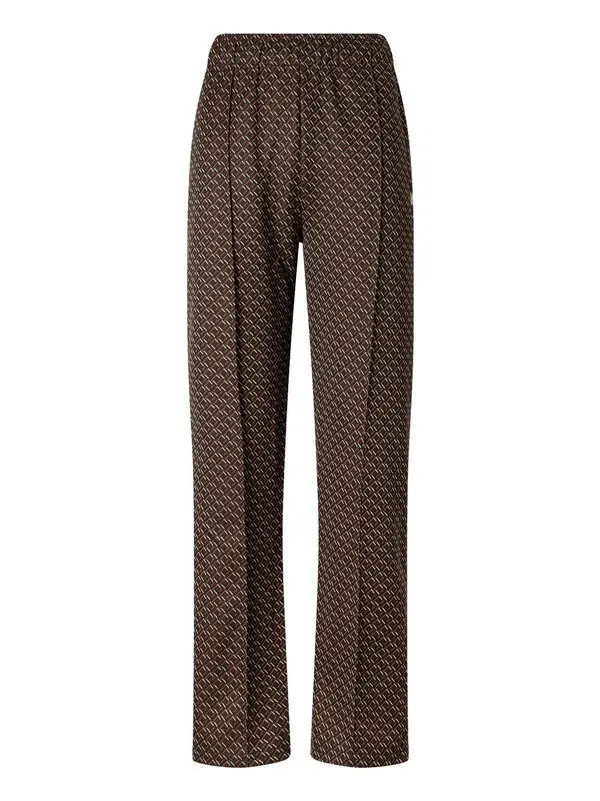 WALES BONNER Mudra Jacquard Straight-leg Track Pants - Brown