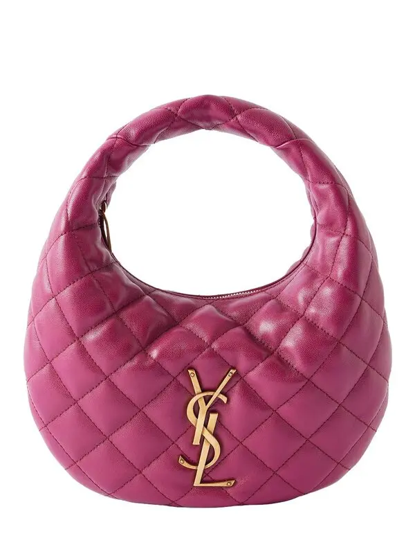 Saint Laurent Icarino" Matelassé Leather Tote - Red