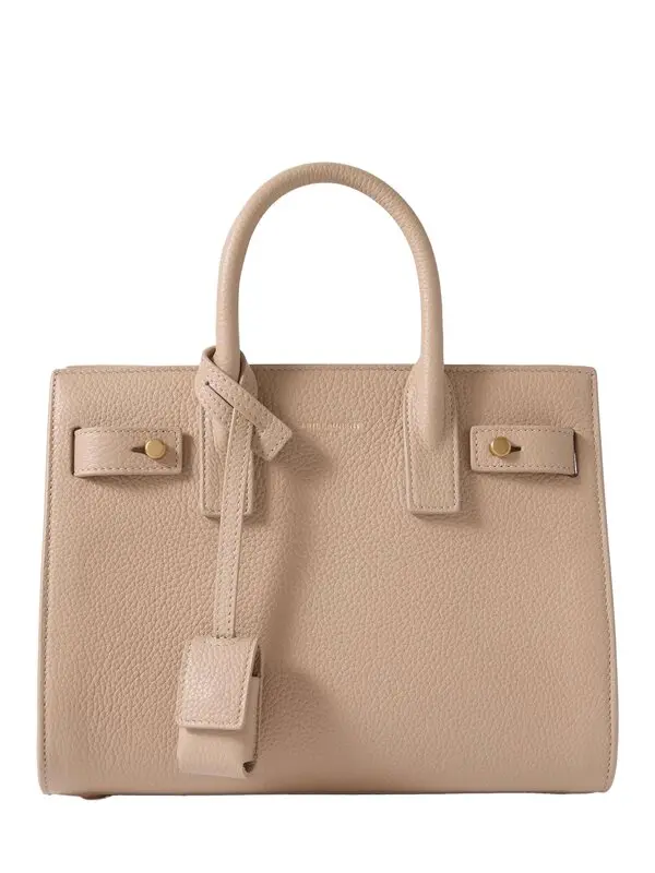 Saint Laurent Sac De Jour Nano Textured-leather Tote - Beige