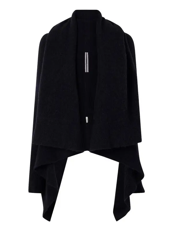 Rick Owens Draped Wool-blend Cardigan - Black