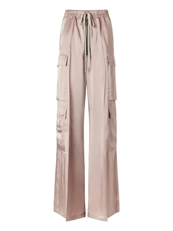 Rick Owens Cargobelas Charmeuse Wide-leg Pants - Pink