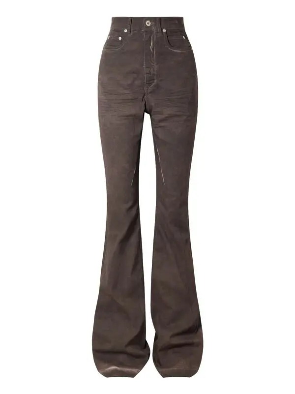 Rick Owens Bolan High-waist Flared Jeans - Purple