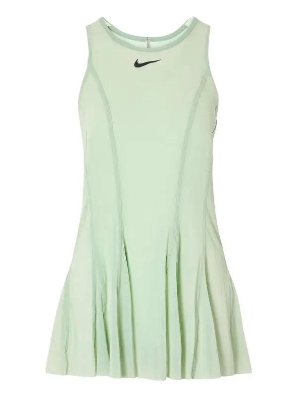 Nike Logo-print Stretch-jersey Tennis Dress - Green