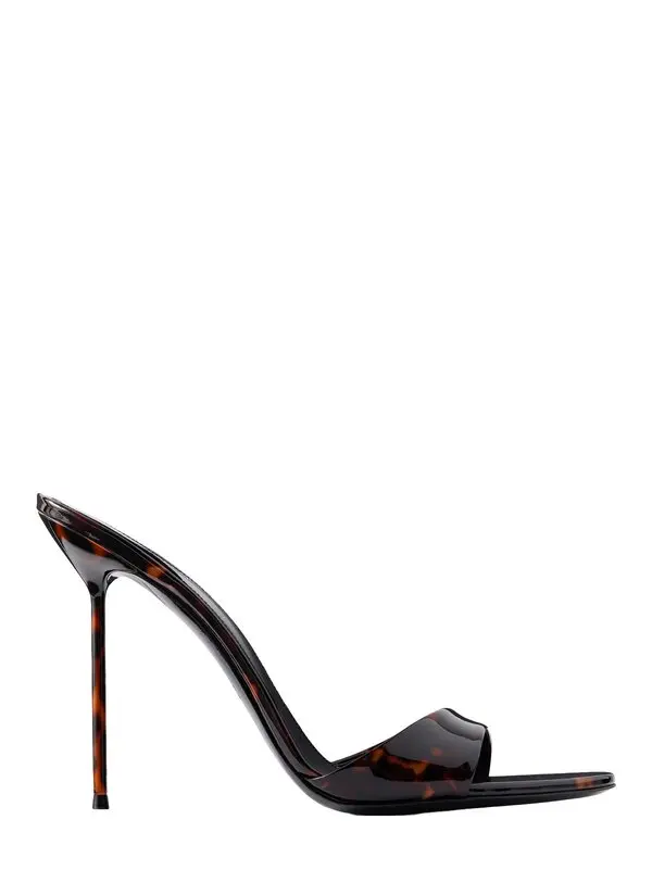 Paris Texas Lidia 105 Animal-print Patent-leather Mules - Tortoiseshell