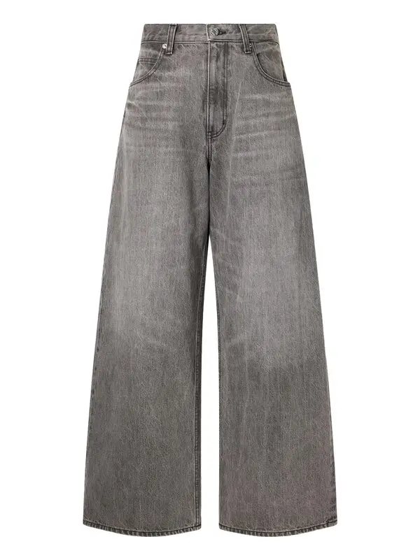 NILI LOTAN Terese Wide-leg Jeans - Gray