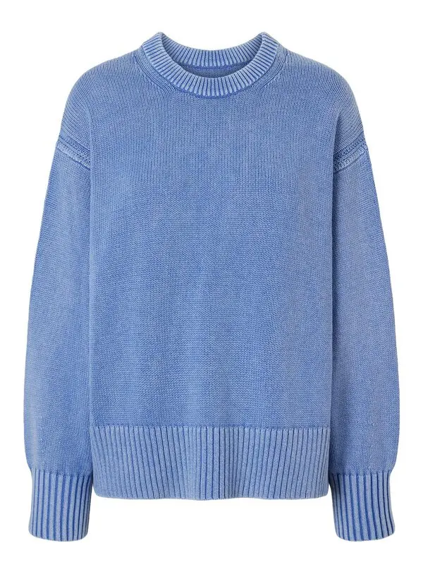Guest In Residence Sunwash Cozy Cotton And Cashmere-blend Sweater - Blue
