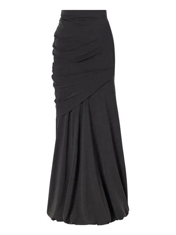 CORTANA Myia Crepe Maxi Skirt - Green