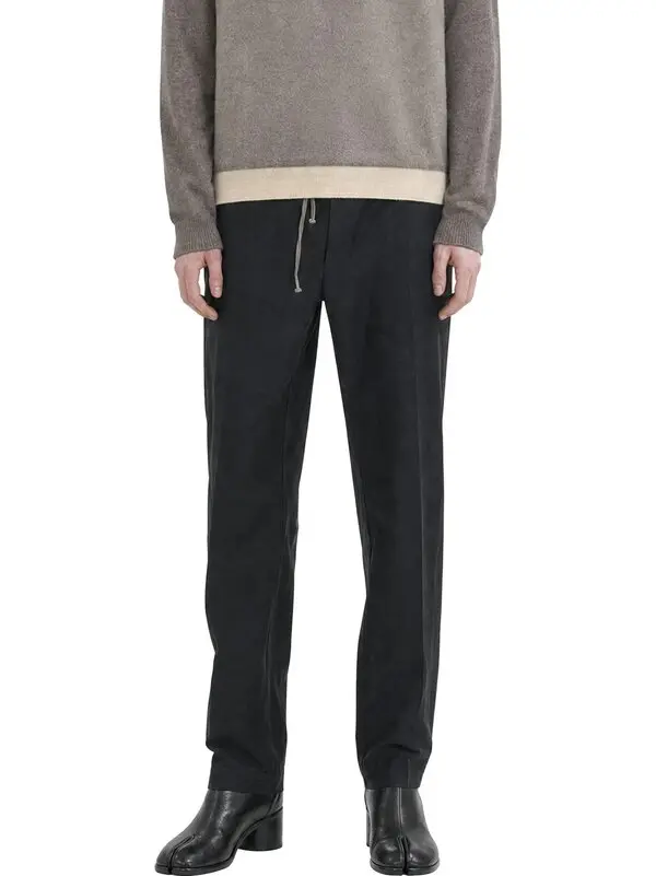 MAISON MARGIELA Cotton Nylon Silk Twill Drawstring Trousers - Blue