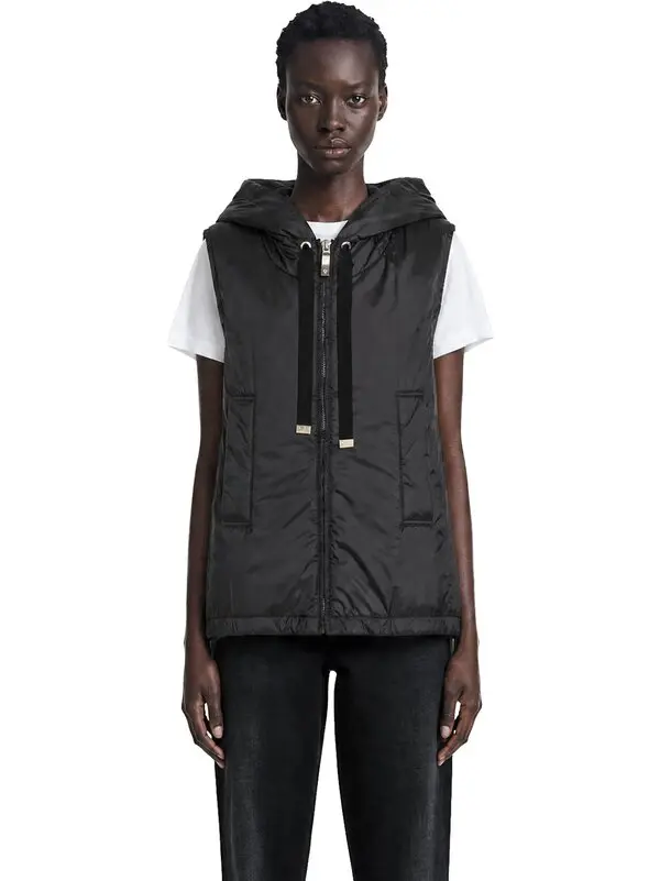 Max Mara Padded Water-repellent Hooded Gilet - Beige