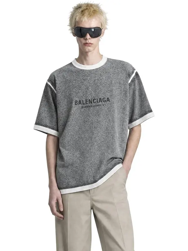 Balenciaga Cotton Short Sleeve T-shirt - Black