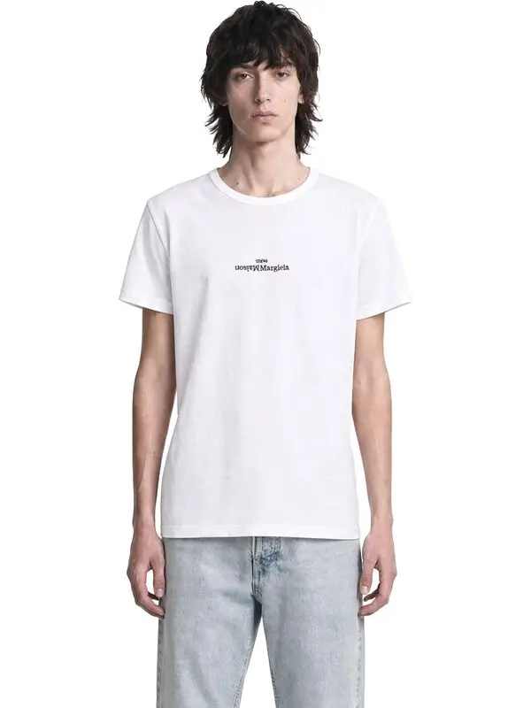 MAISON MARGIELA Cotton Short Sleeve T-shirt - White