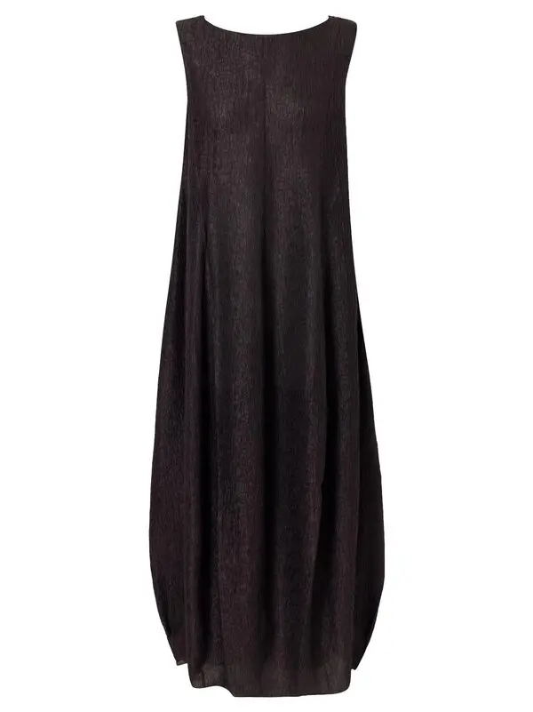 CORTANA Anhelo Crinkled Silk-chiffon Maxi Dress - Black