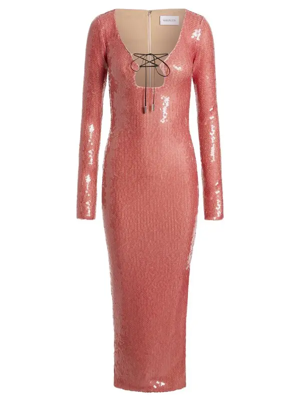 16Arlington Solaria Midi Dress - Pink