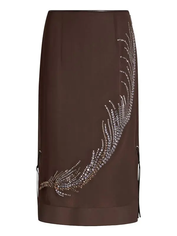 16Arlington Merrow Midi Skirt - Brown