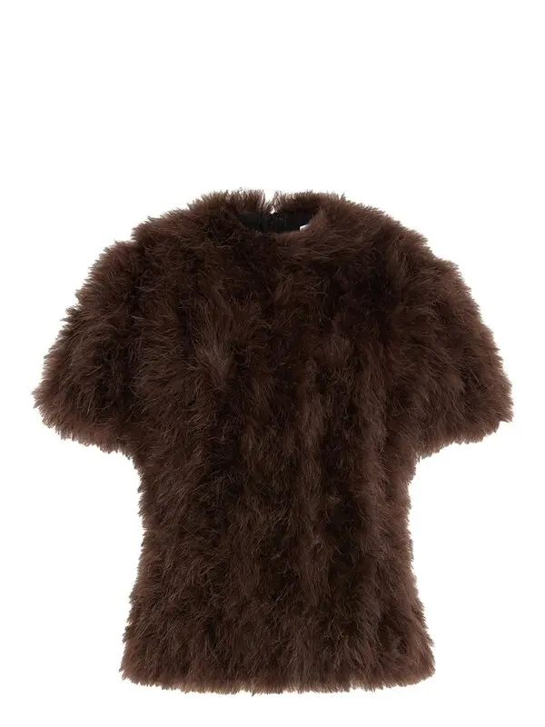 16Arlington Fara Feather Top - Brown