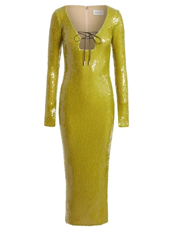 16Arlington Solaria Midi Dress - Green