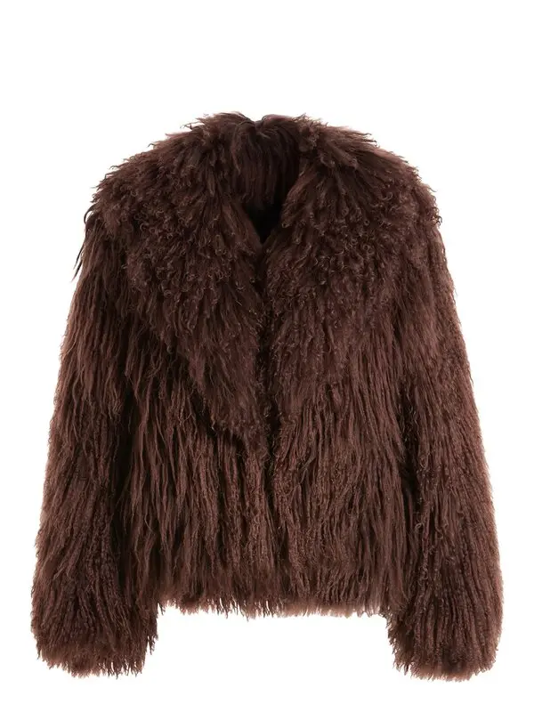 16Arlington Maryam Shearling Jacket - Dark Chocolate