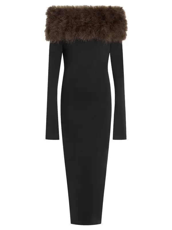 16Arlington Canter Midi Dress - Black