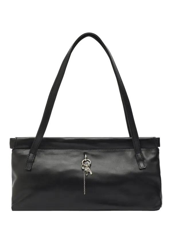 JUSTINE CLENQUET Flor Chain Charm Bag - Black