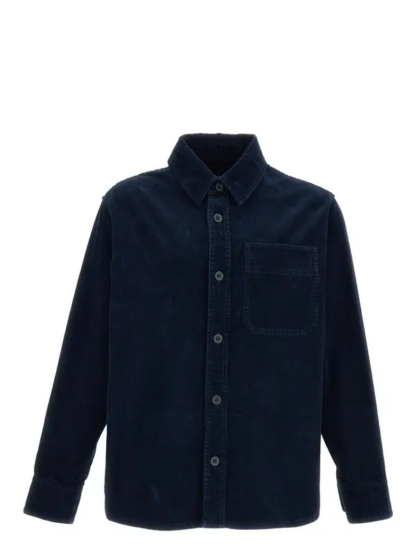 A.p.c. Sovracamicia Basile Velluto A Coste - Blu