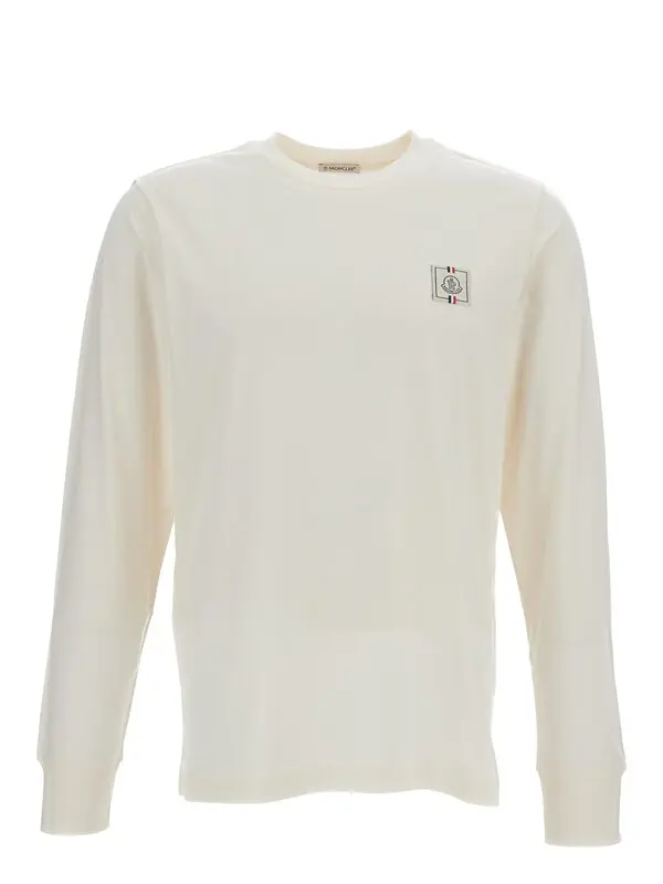 Moncler Maglietta A Maniche Lunghe - Beige