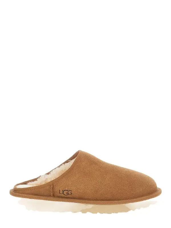 UGG Classic Slip On Suede Clogs - Brown
