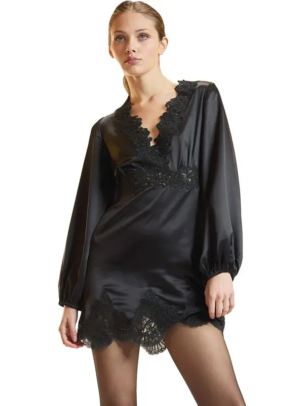 Cynthia Rowley Sequin V-neck Mini Dress - Black