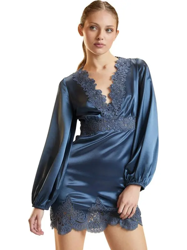 Cynthia Rowley Sequin V-neck Mini Dress - Blue