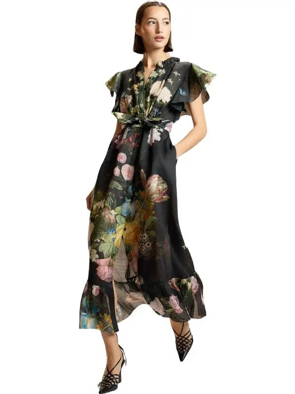 Cynthia Rowley Portofino Kaftan - Black