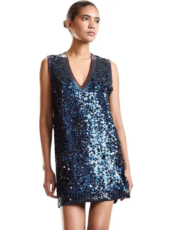 Cynthia Rowley Blair Sequin Dress - Blue