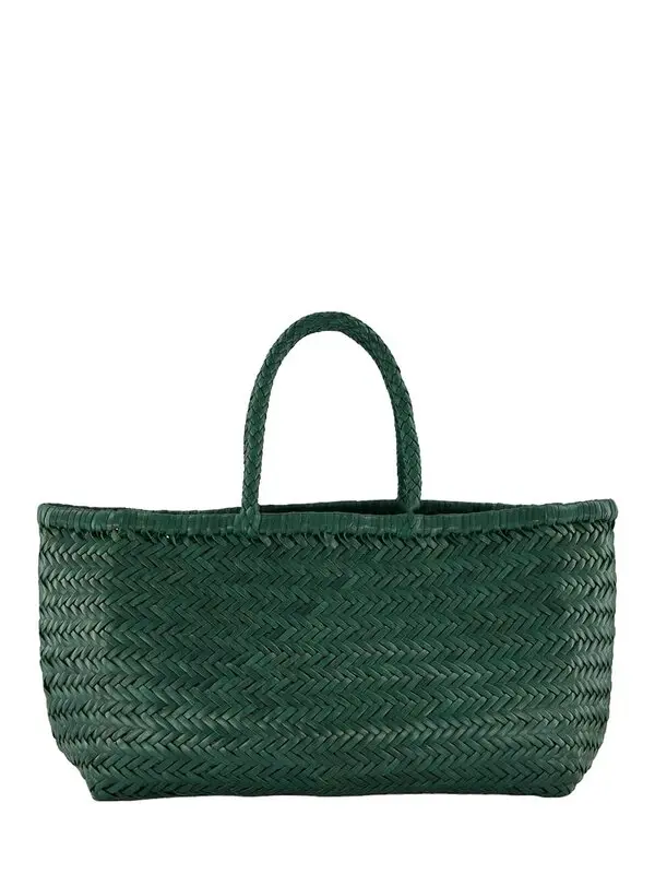 Dragon Diffusion Handwoven Leather Tote - Green