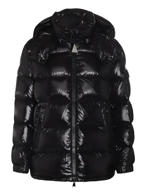 Moncler Quilted Hooded Down Jacket - Black
