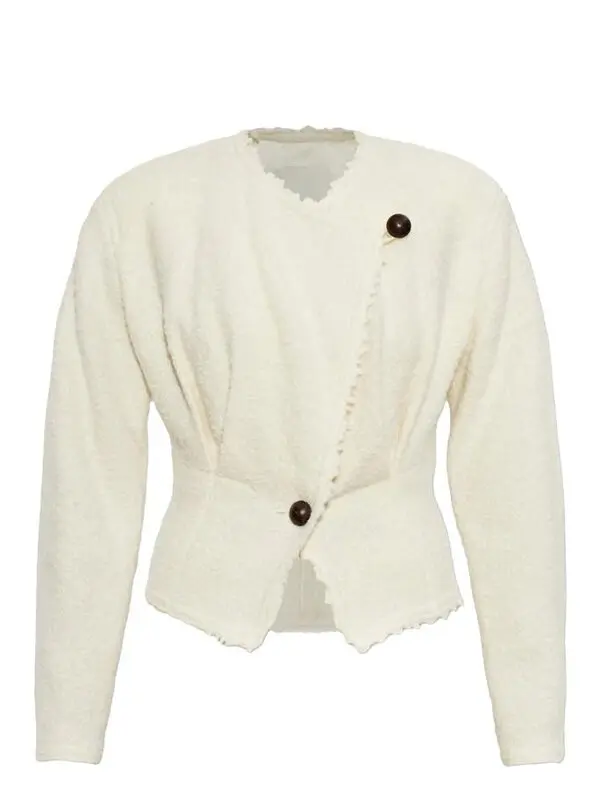 Isabel Marant Étoile Tweed Jacket With Bouclé Texture - Cream