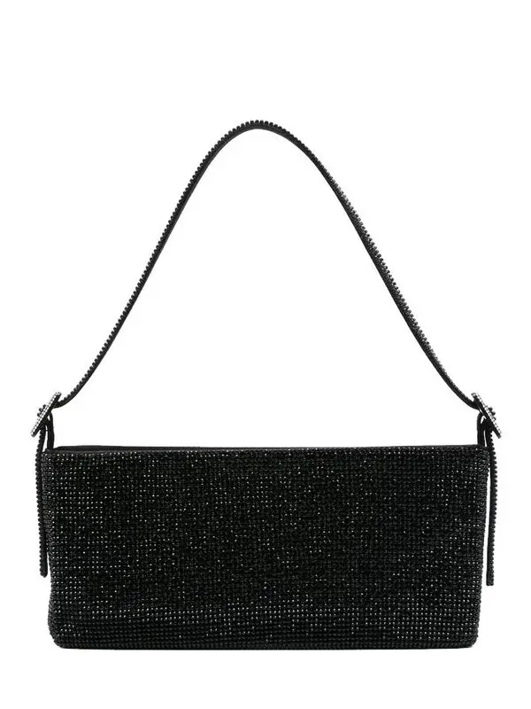Benedetta Bruzziches Rhinestone Embellished Shoulder Bag - Black