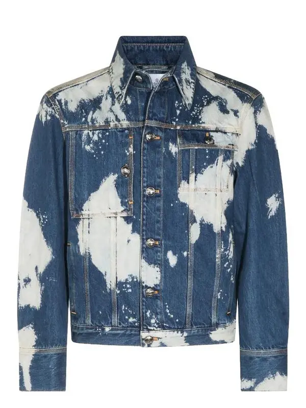 VIVIENNE WESTWOOD Denim Jacket With Bleach Wash - Blue
