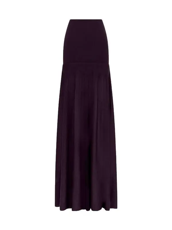 Rabanne Wool-knit Full Skirt - Purple