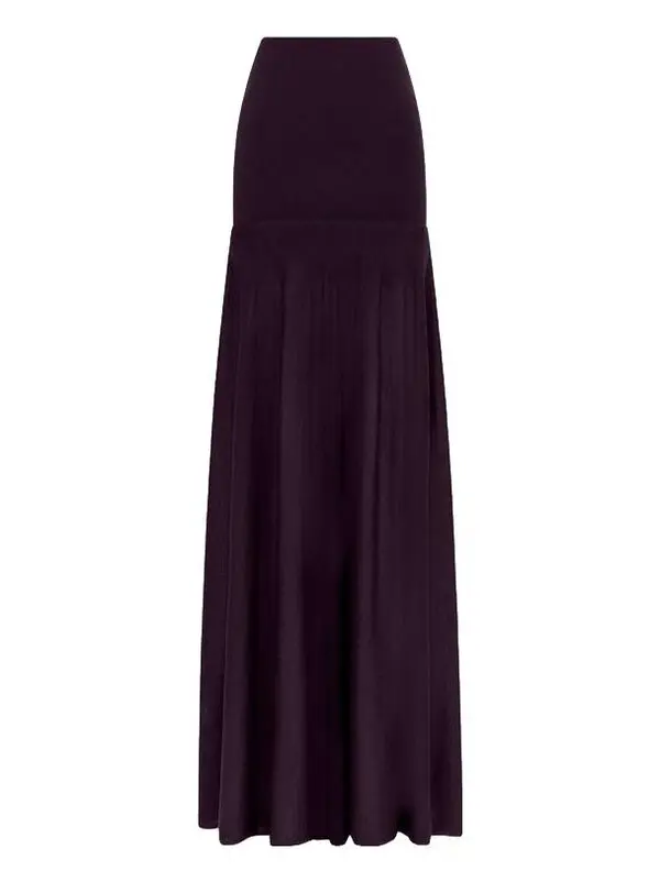 Rabanne Wool-knit Full Skirt - Purple