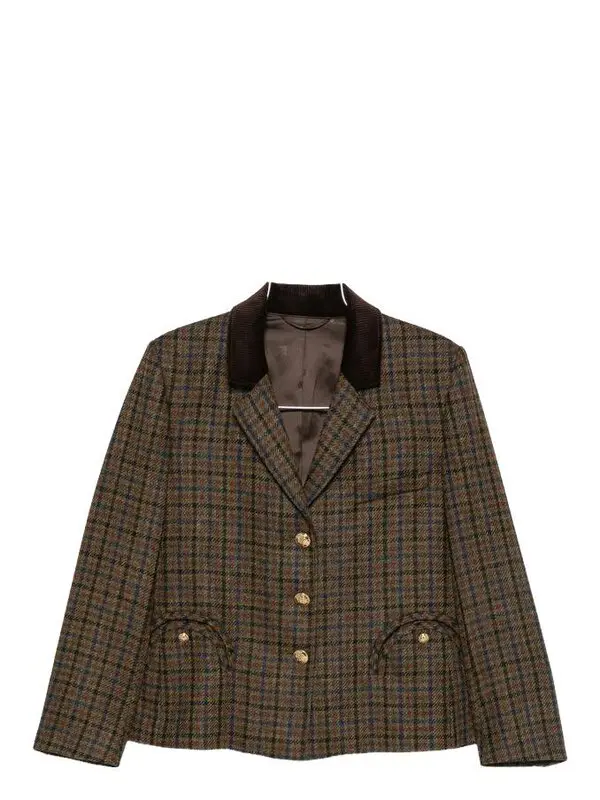 BLAZÉ MILANO Checked Jacket - Brown