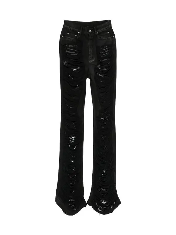 Rick Owens Denim Bootcut Jeans - Black