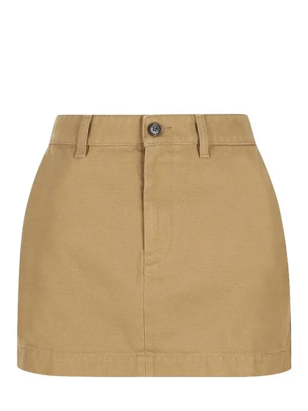 Balenciaga Straight Skirt With Logo Detail - Cream