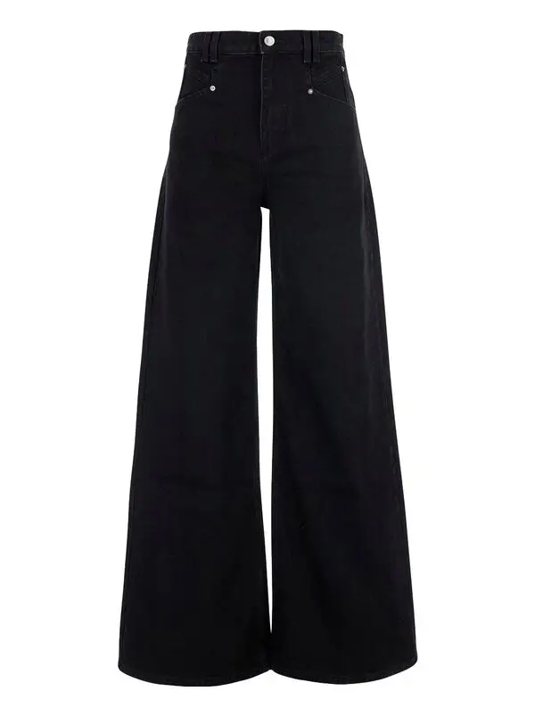 Isabel Marant Étoile Wide Leg Jeans - Black