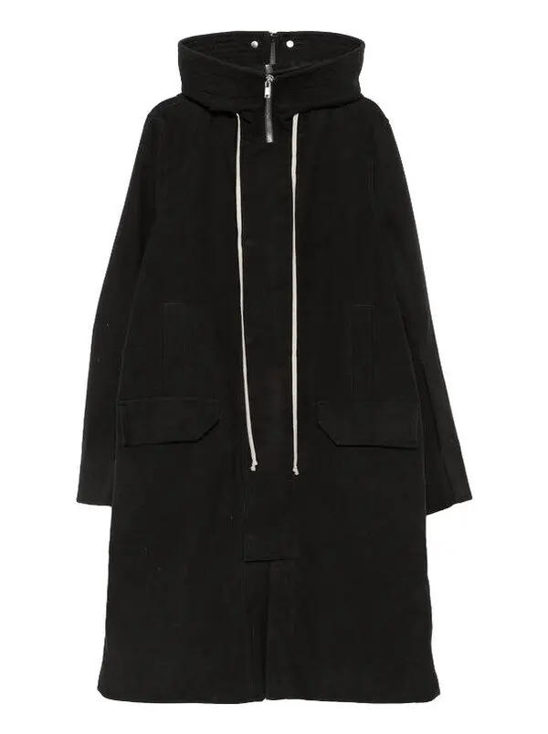 Rick Owens Single Breasted Coat - Black