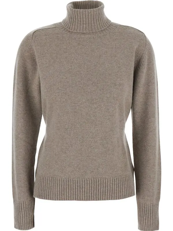 P.a.r.o.s.h Wool High Neck Sweater With Back Knot Detail - Multicolor