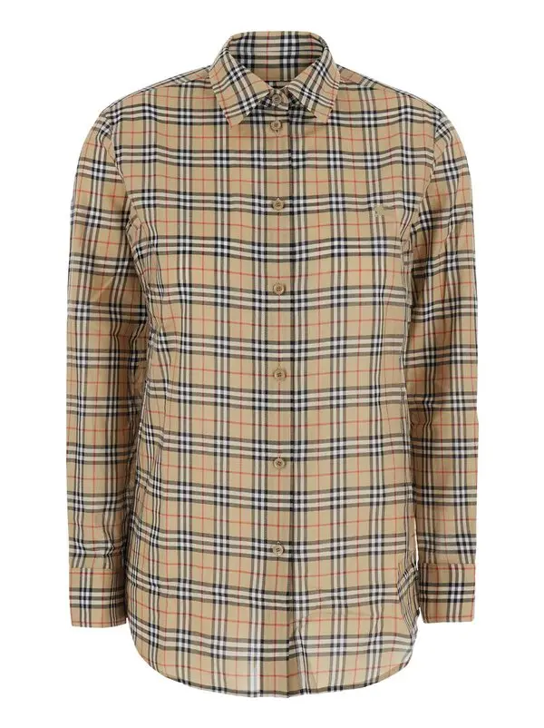 Burberry Emma" Checkered Long-sleeve Shirt - Multicolor