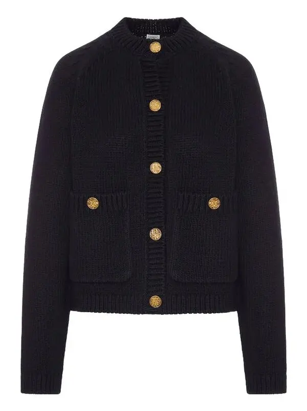 TOTEME Cotton Knitwear Cardigan - Black