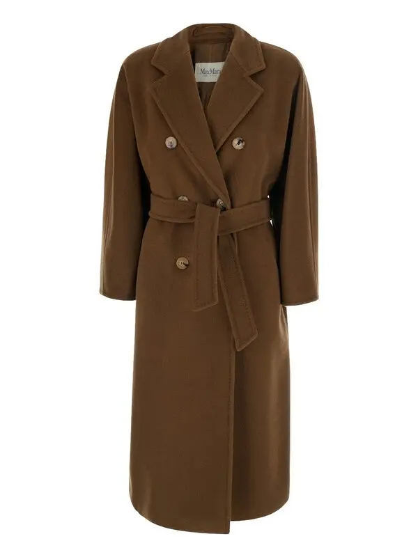 Max Mara Double-breasted Wool And Cashmere Coat - Multicolor