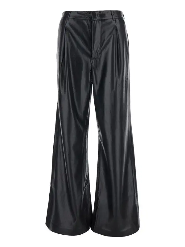 Andamane Sasha Black Eco-leather Pants - Multicolor
