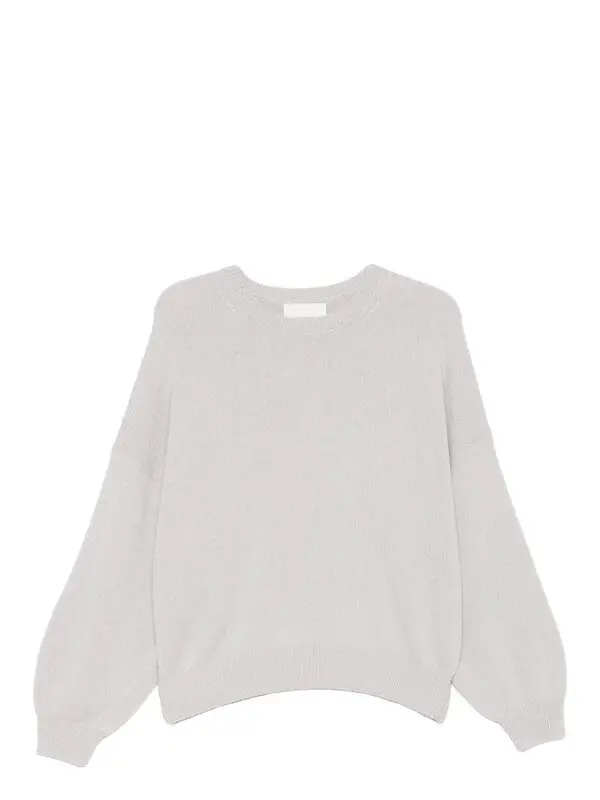 LISA YANG Cashmere Crew Neck Pullover - Gray