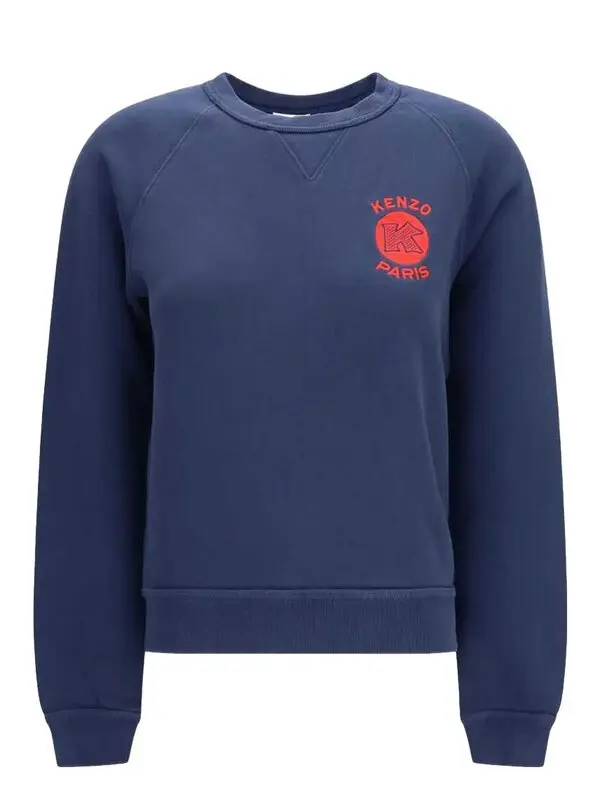 Kenzo Emblem Embroidered Sweater - Blue
