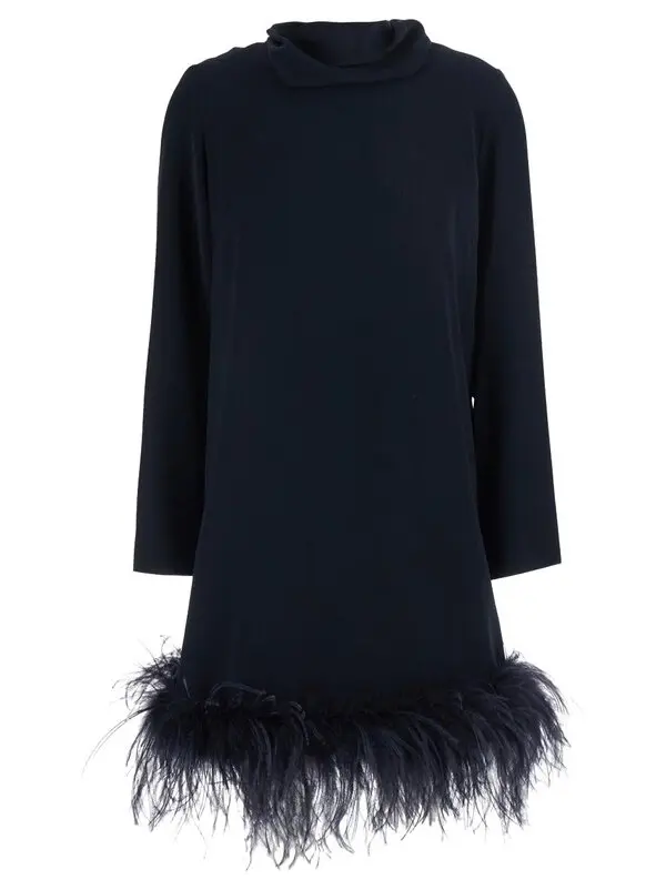 P.a.r.o.s.h Feather Trimmed Dress - Multicolor